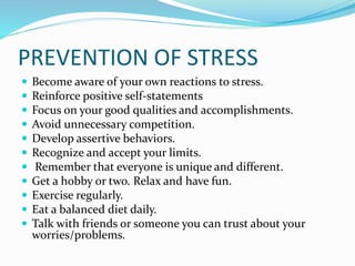Stress management | PPTX