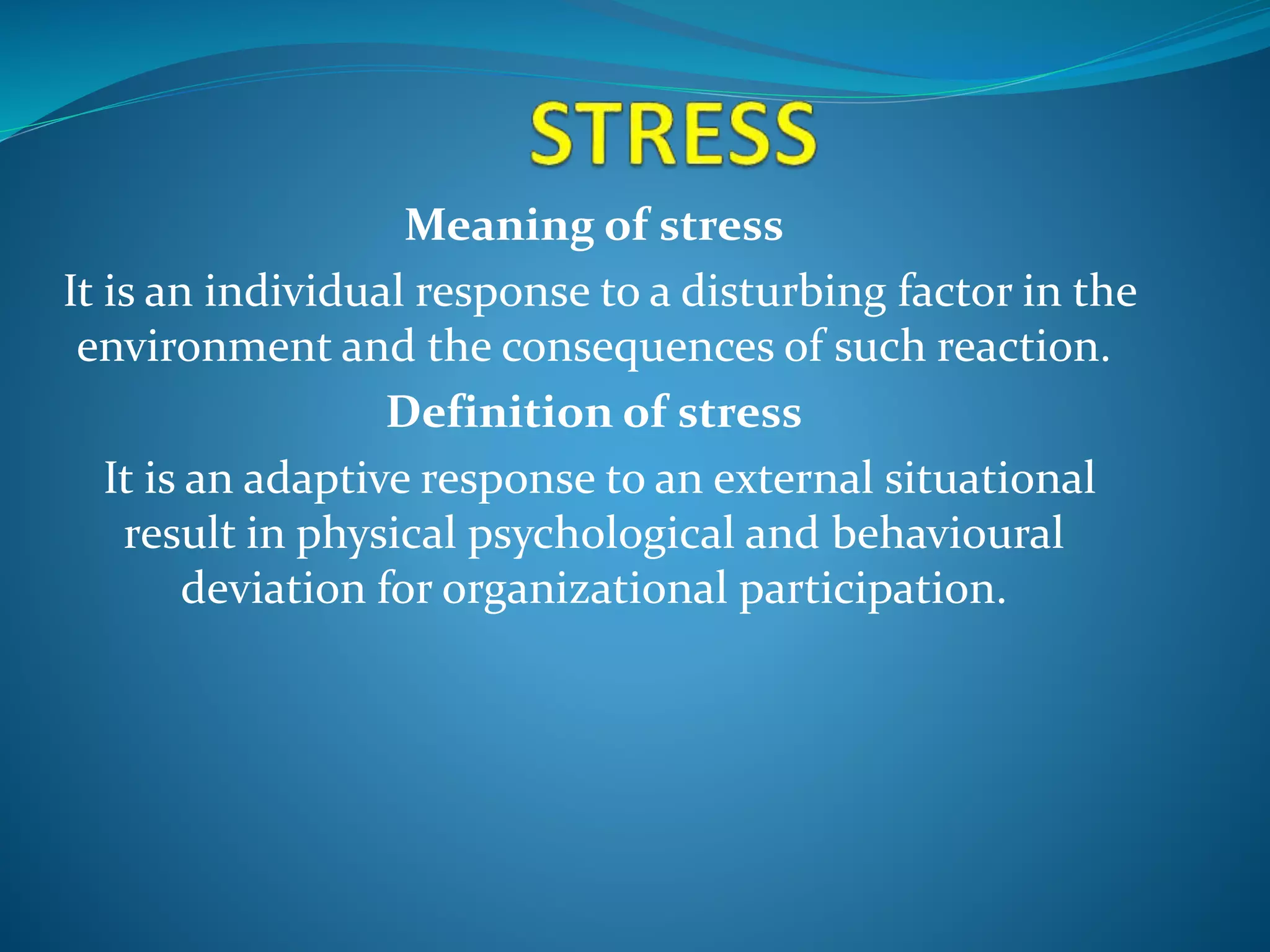 Stress management | PPTX