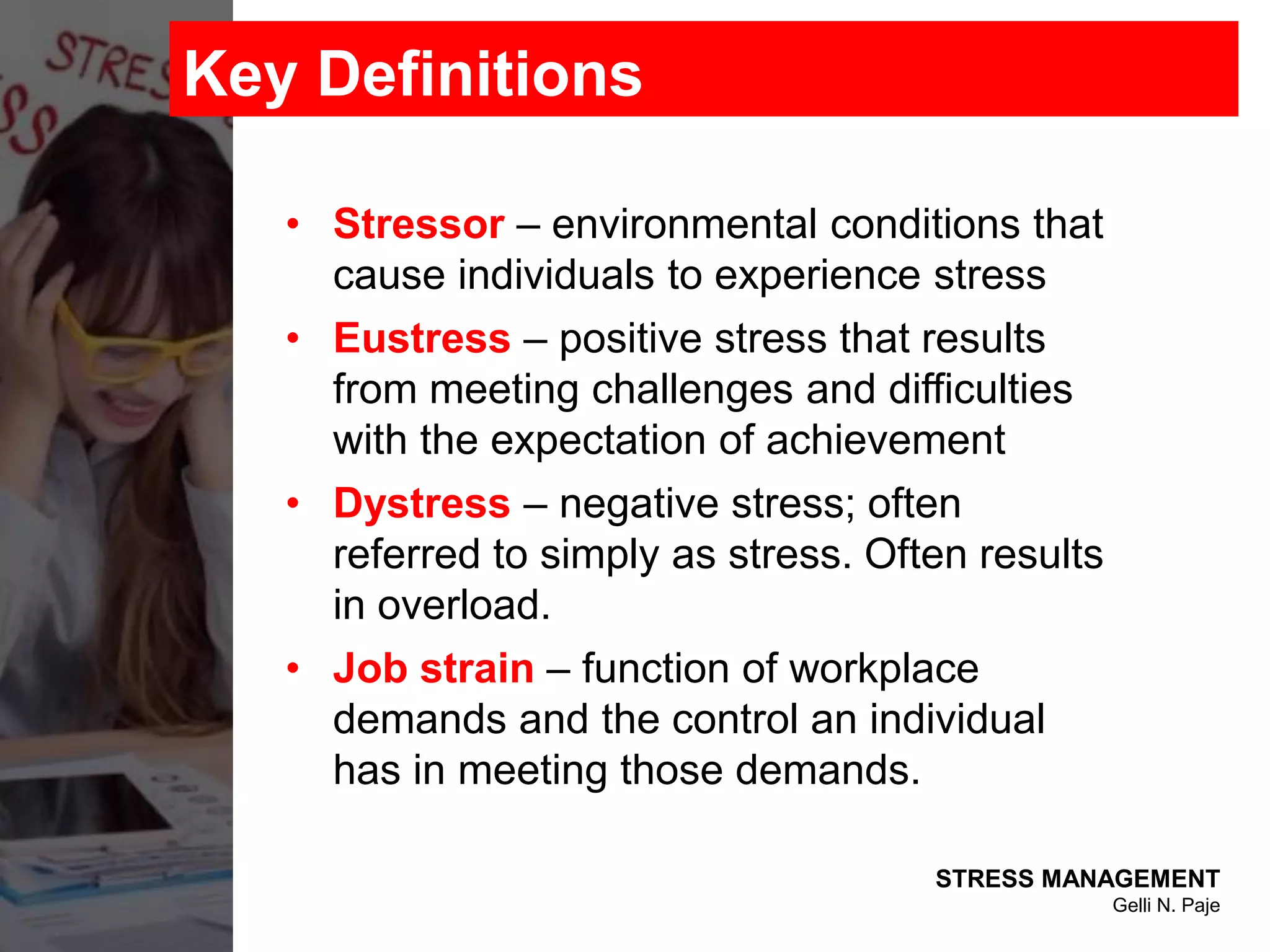 Stress management | PPTX