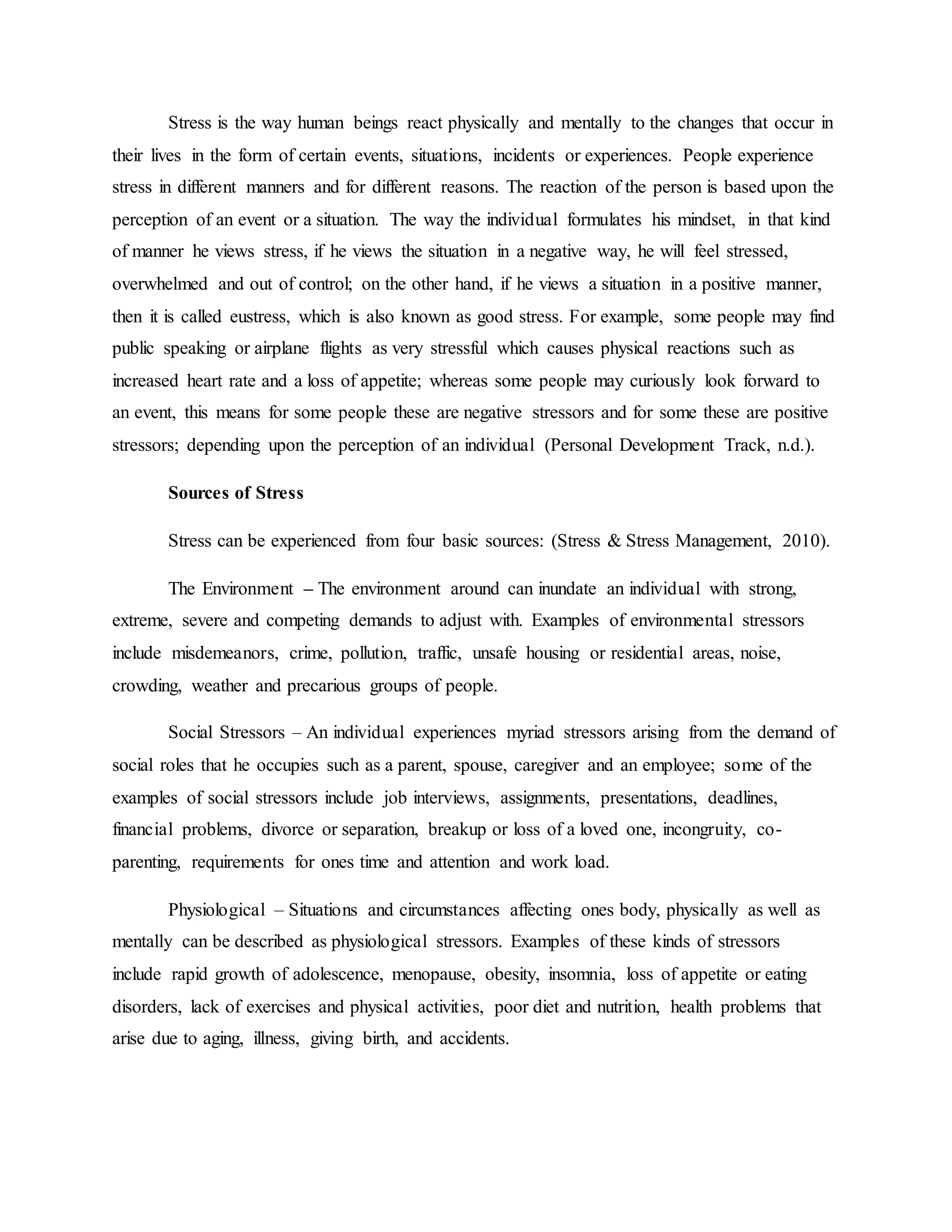 Stress management | DOCX