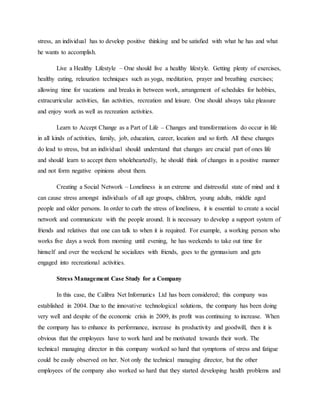 Stress management | DOCX