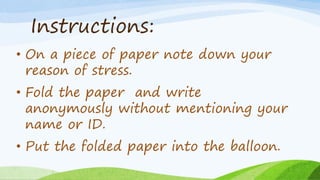 Stress management , Depression and Relief | PDF