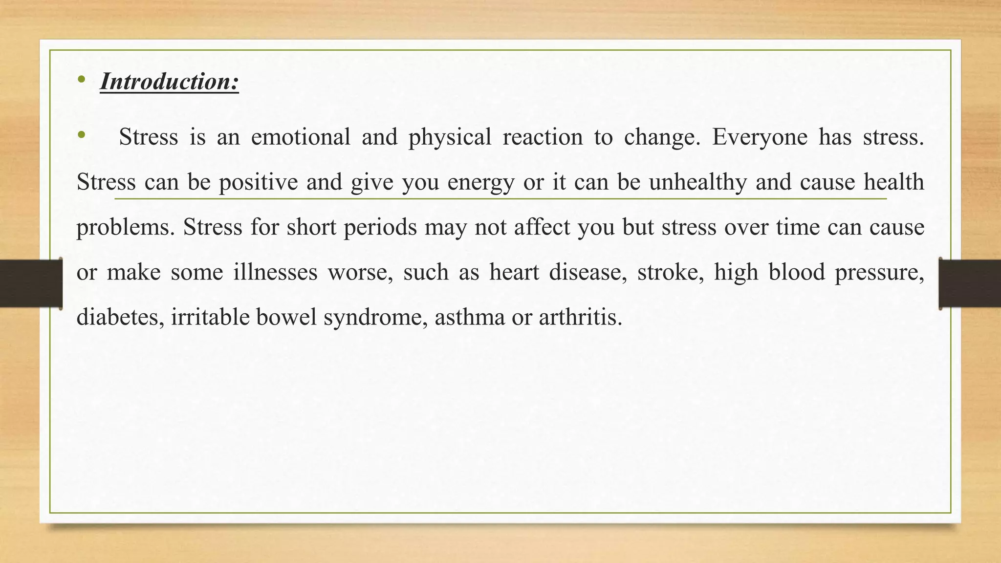 Stress management | PPTX