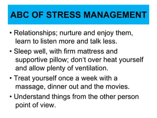stress management PPT by Ms.Kiran Patel | PPT