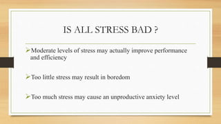 A PRESENTATION ON EFFECTS OF STRESS AND ITS MANAGEMENT | PPTX