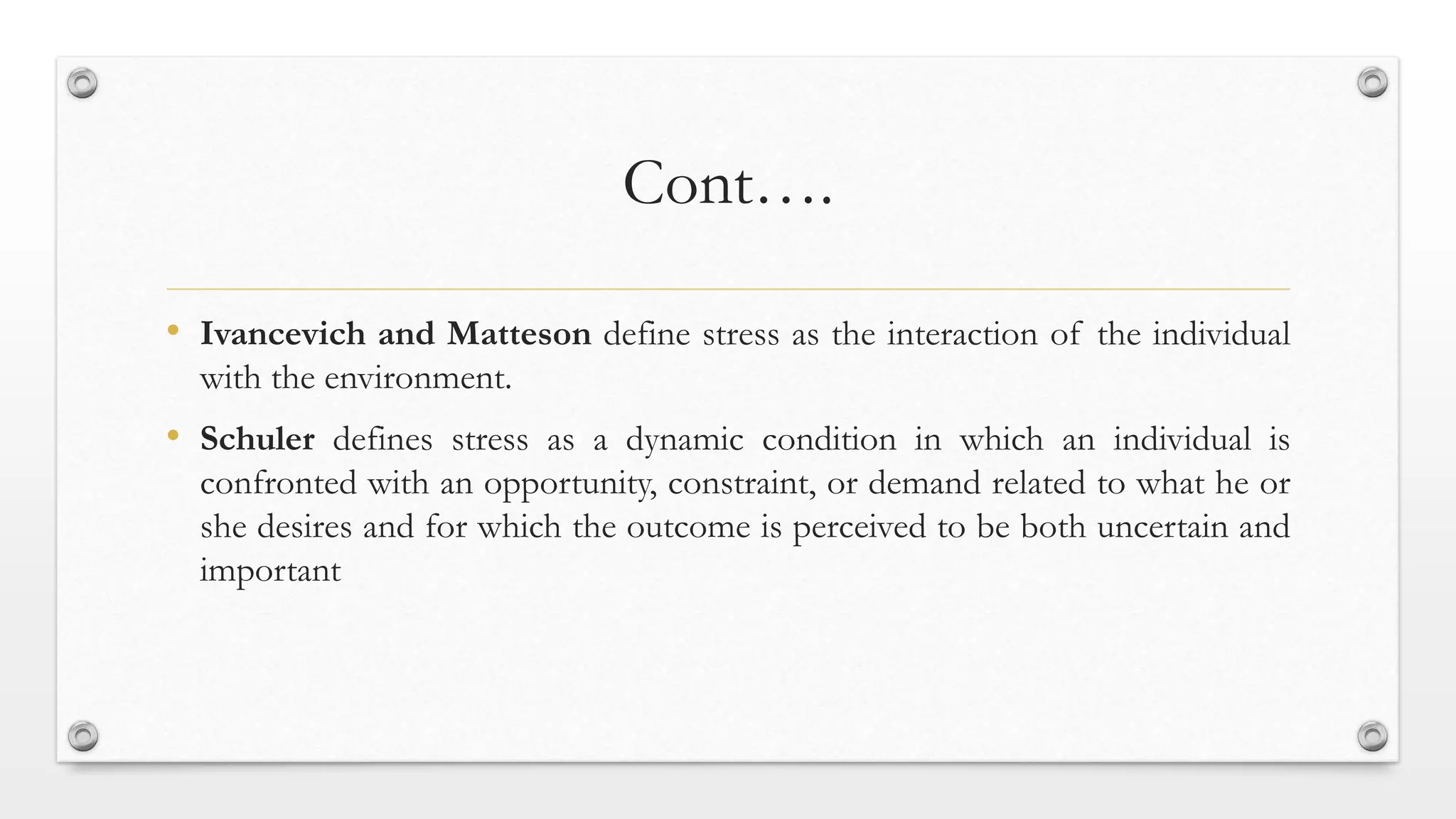 Stress management , Nursing Management.. | PPTX