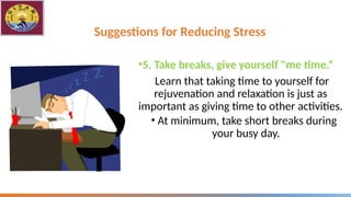 Stress management.pptx saod class gitam. | PPTX
