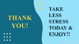 STRESS MANAGEMENT by team players of great | PPT