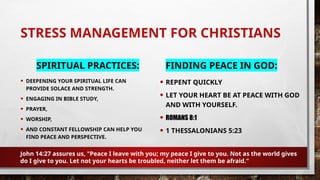 Stress Management for Christians and Christian Leaders | PPTX