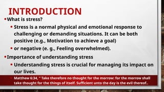 Stress Management for Christians and Christian Leaders | PPTX