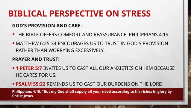 Stress Management for Christians and Christian Leaders | PPTX