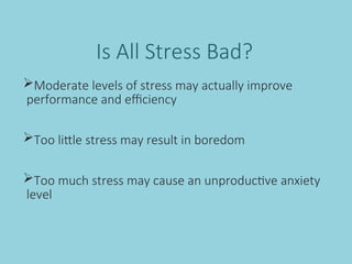 STRESS TRIGGERS AND MANAGEMENT TECHNICS. | PPT