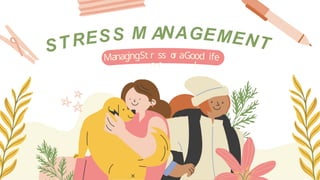 STRESS MANAGEMENT ppt for children studing in school | PPTX