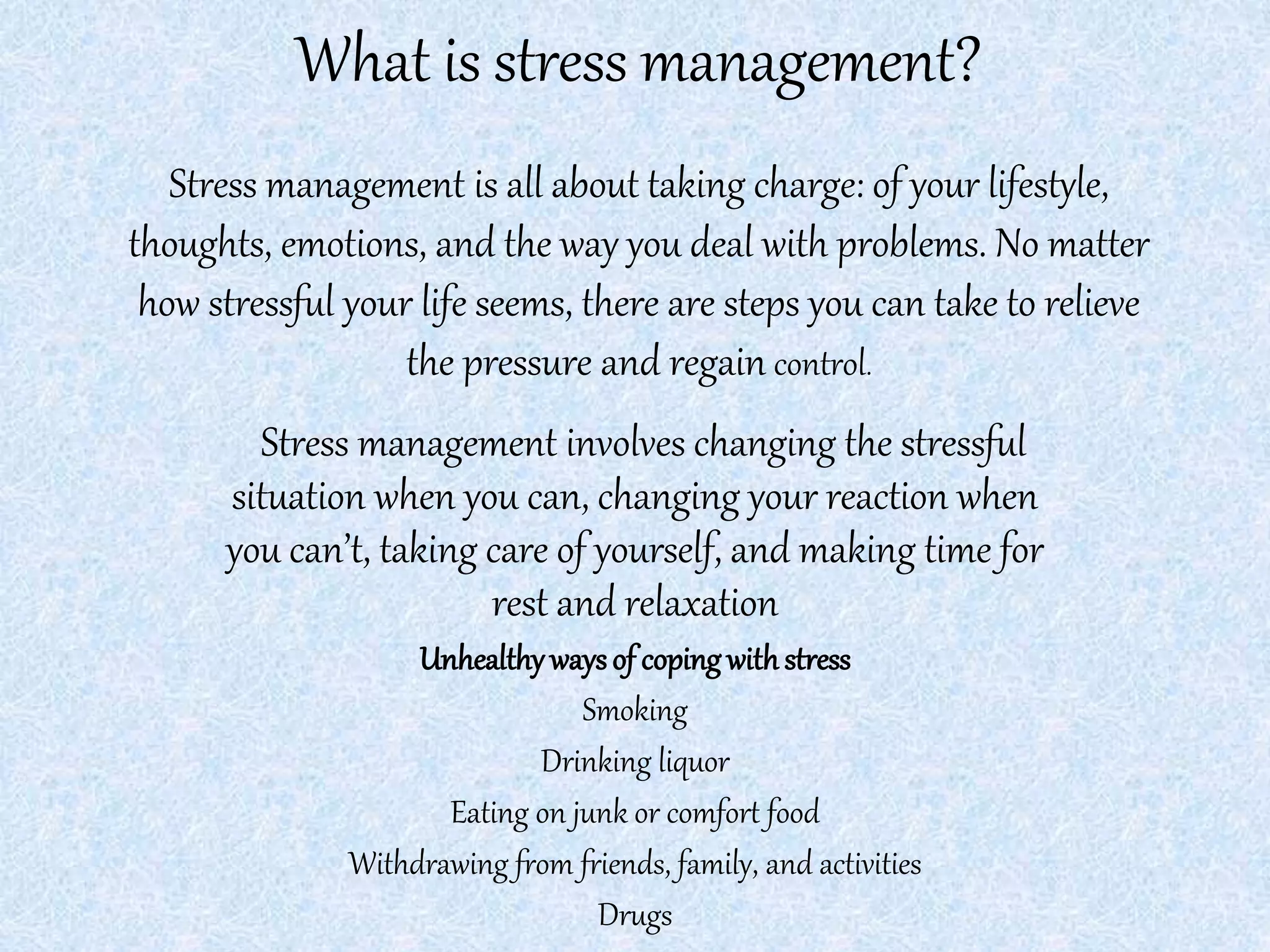 Stress management (1) | PPTX