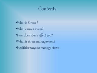 Stress management (1) | PPTX