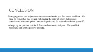 Stress management | PPTX