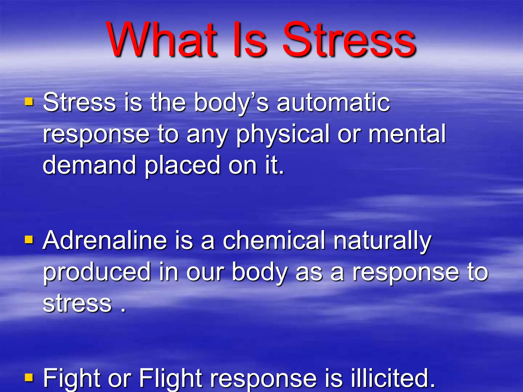 Stress Management(1).ppt..care of patient with anxiety | PPT