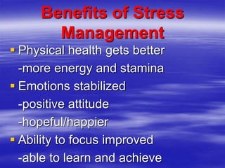 Stress Management(1).ppt..care of patient with anxiety | PPT
