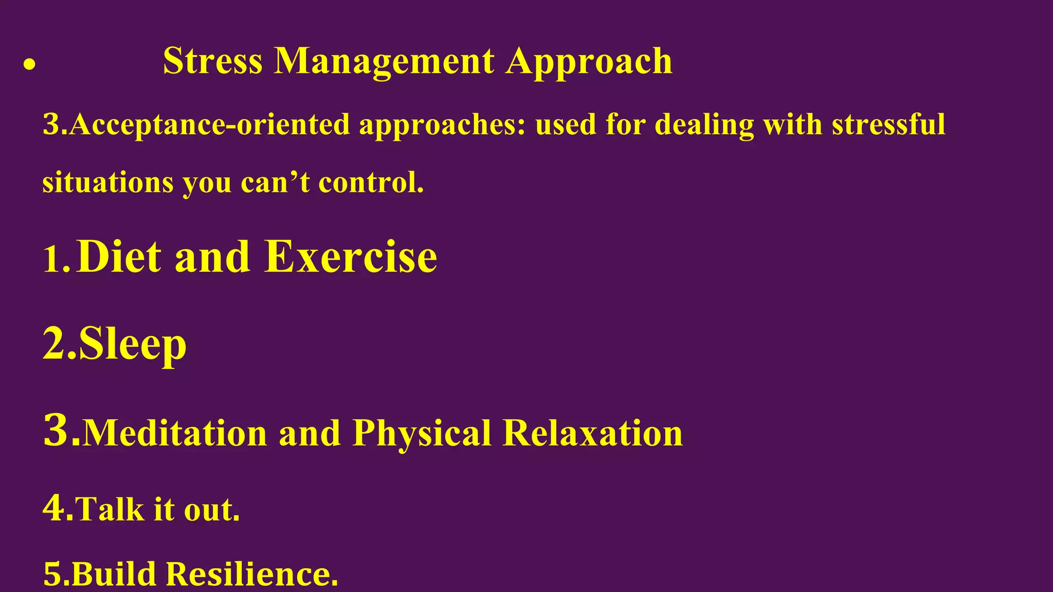 Stress management&4 A's of stress management | PPTX