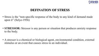 Stress management and managing stress | PPTX