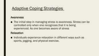 Stress management and models-1.pptxmental | PPTX