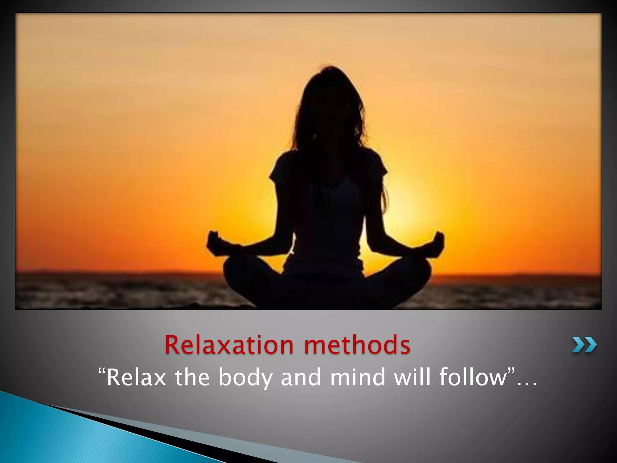 Stress management and relaxation techniques ppt by me | PPTX