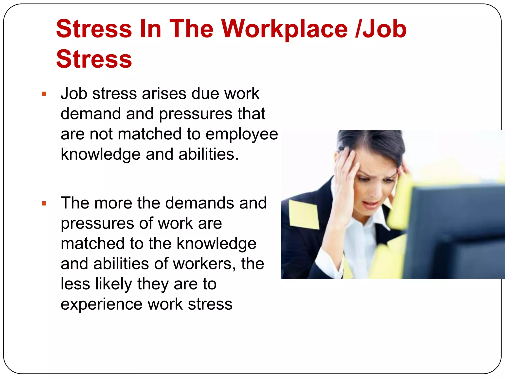 Stress management at work place | PPTX
