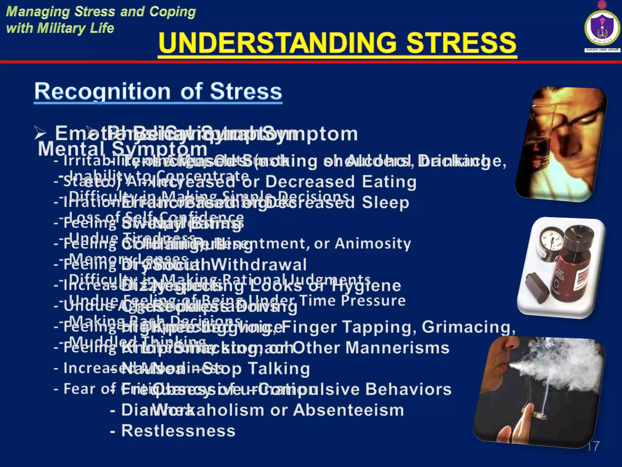 Stress management & coping with military life | PPT
