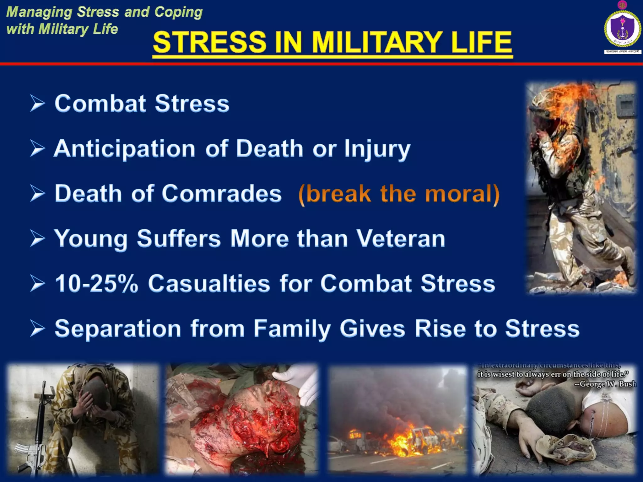 Stress management & coping with military life | PPT