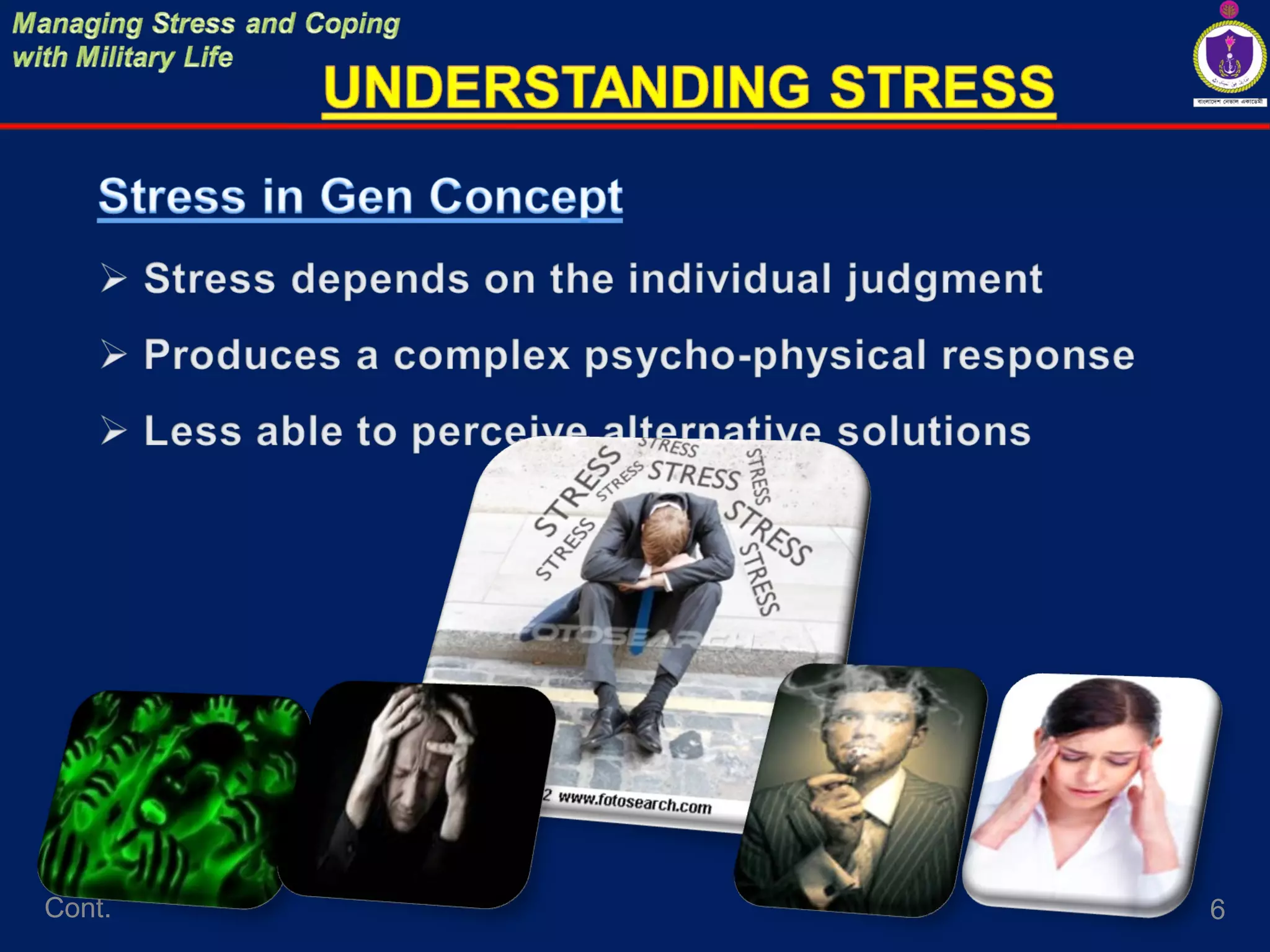 Stress management & coping with military life | PPT