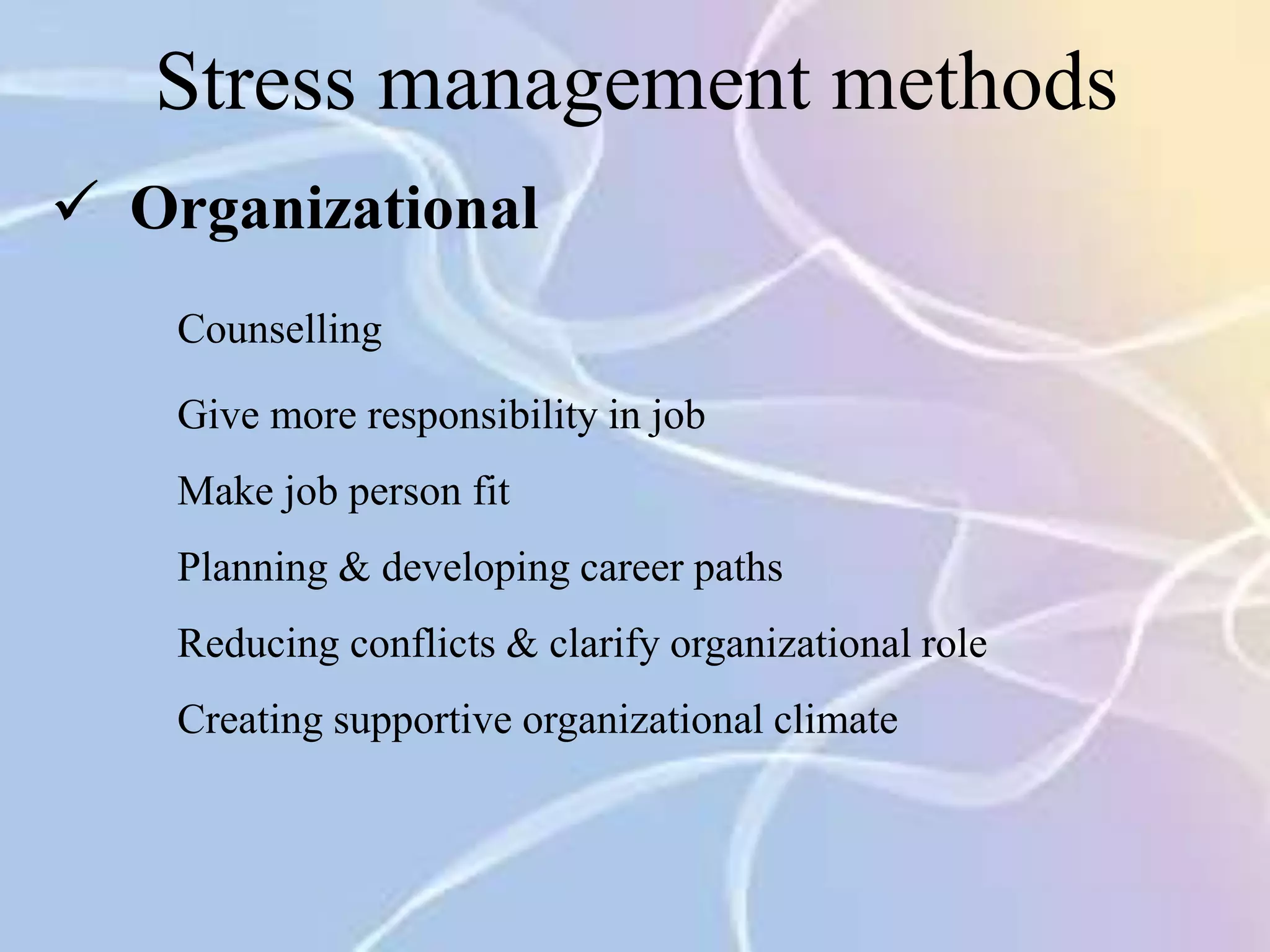 Occupational stress & stress management | PPT