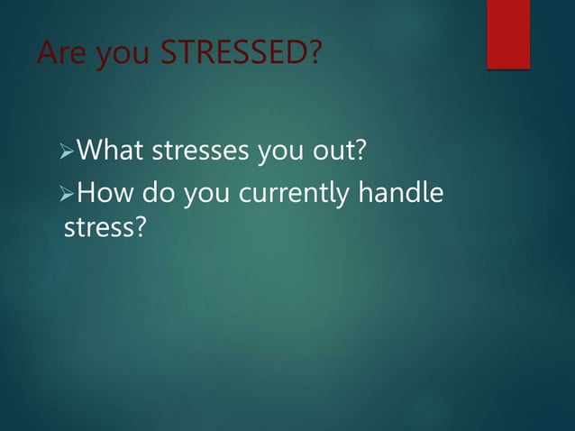 Stress Management for High School students.ppt | Mental Health ...