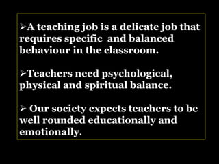 Stress management for teachers | PPTX