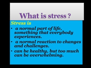 Stress management for teachers | PPTX