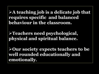 STRESS MANAGEMENT FOR TEACHERS.pptx | Brain and Nervous System ...