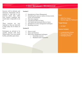 Stress Management Info Pack | PDF