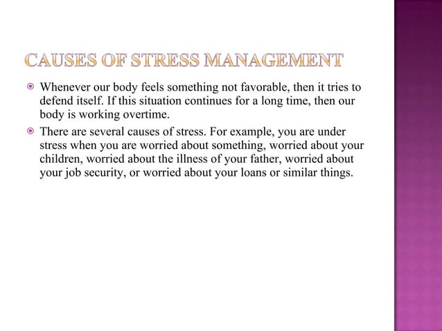 Stress management ppt | PPT
