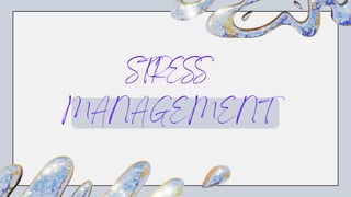 STRESS MANAGEMENT PPT FOR TEACHERS-A TRAINING MATERIAL | PDF