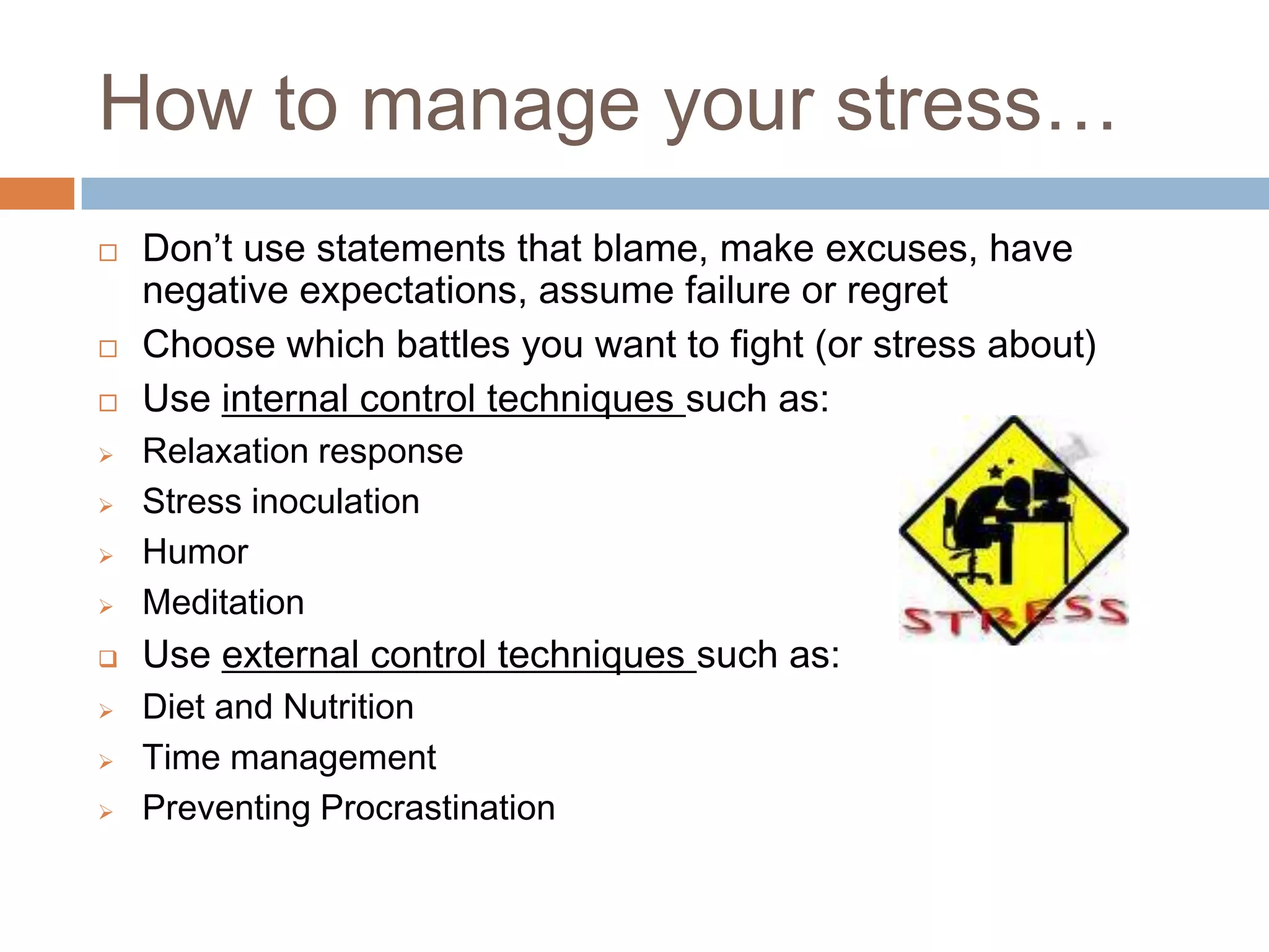 Stress Management Presentation | PPTX