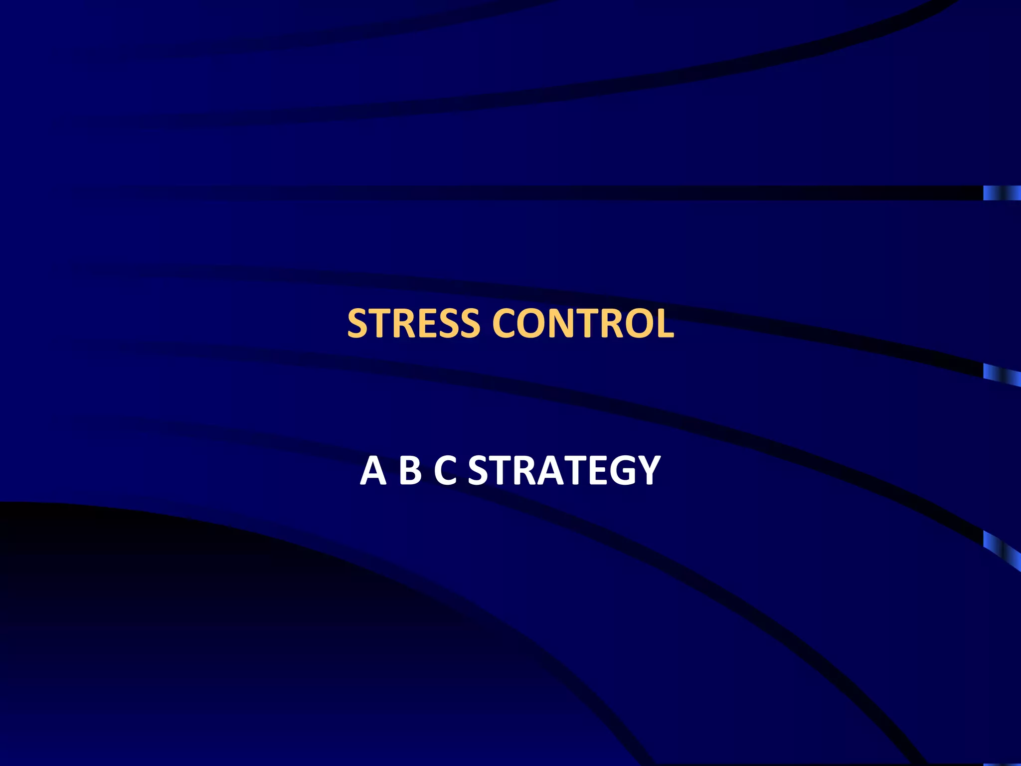 Stress Management Presentation | PPT