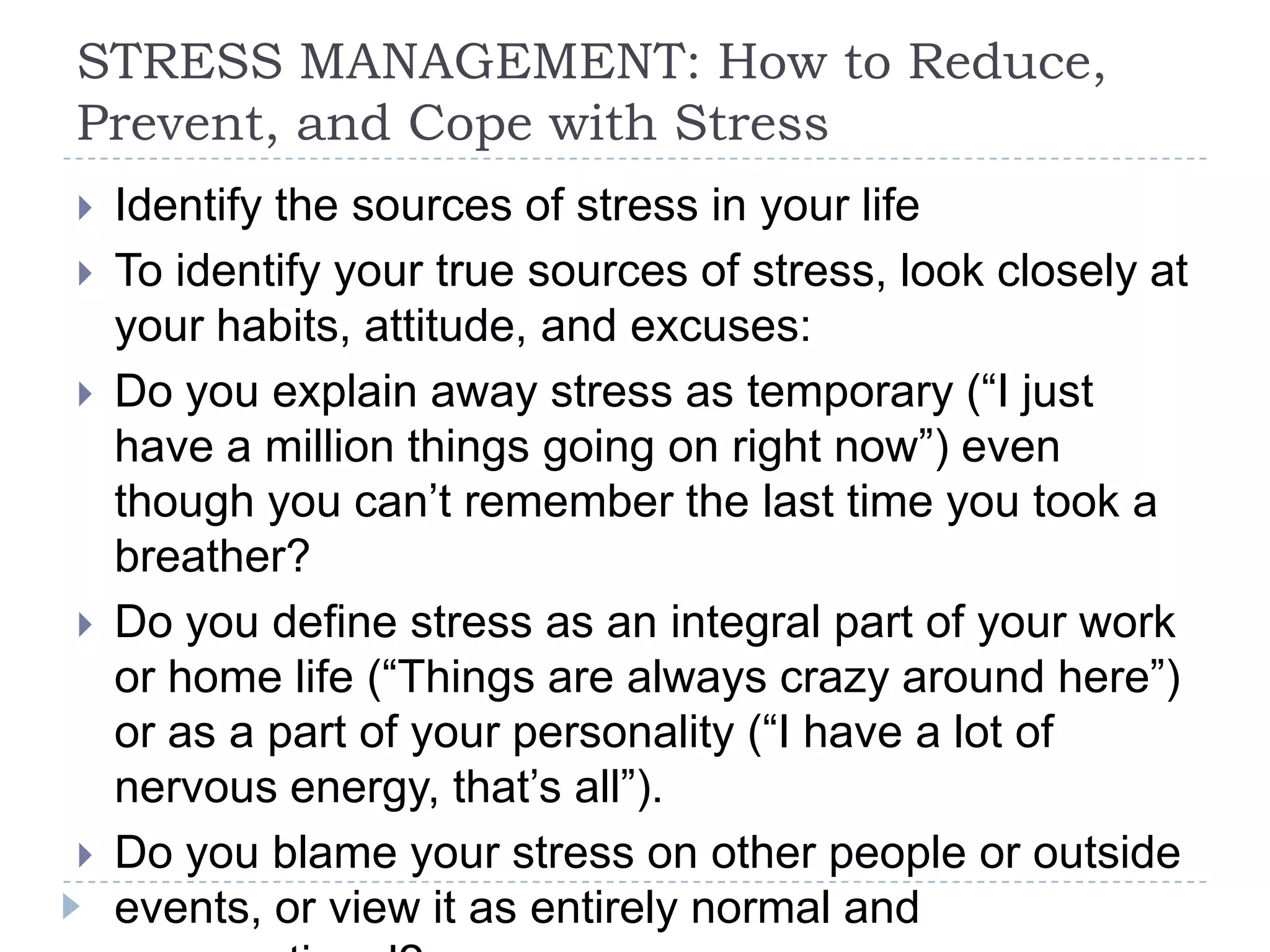 Stress management presentation | PPTX