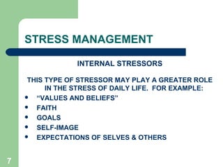 Stress management presentation | PPS | Mental Health | Diseases and ...