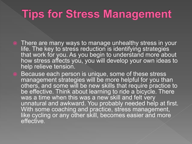 Stress management presentation | PPT