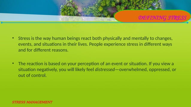 Introduction to stress management presentation | PPTX | Mental Health ...