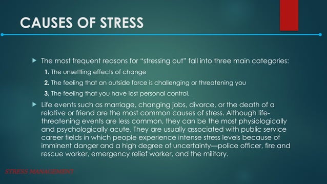 Introduction to stress management presentation | PPTX | Mental Health ...