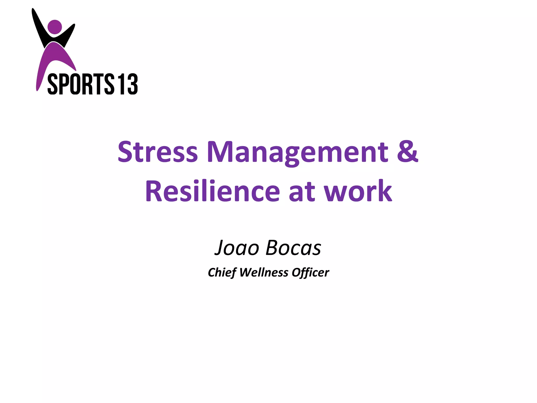 Stress management & resilience at work | PPT