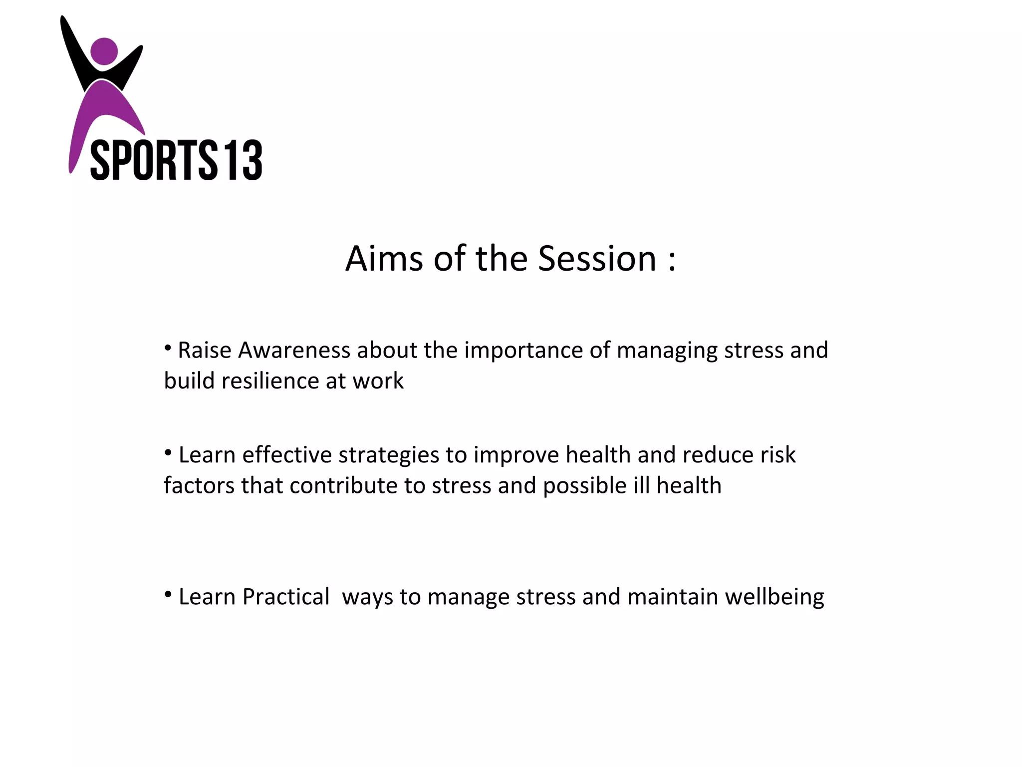 Stress management & resilience at work | PPT