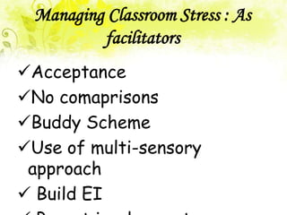 Stress management teachers | PPTX