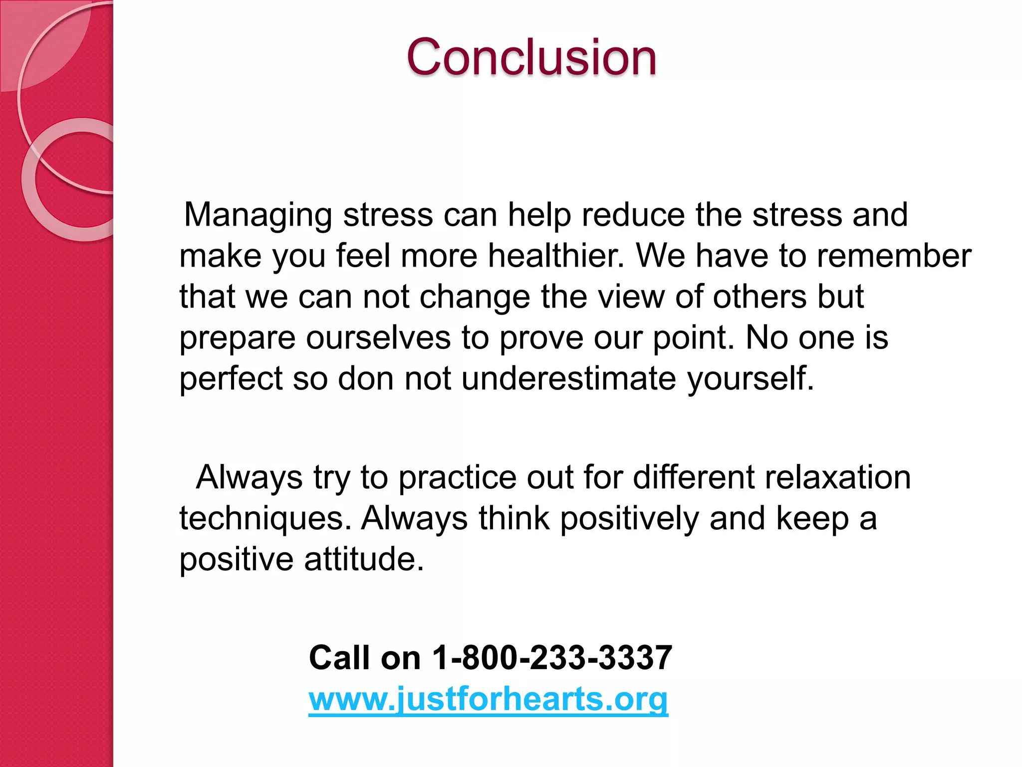 Stress management techniques | PPTX