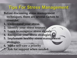 Stress management techniques | PPTX